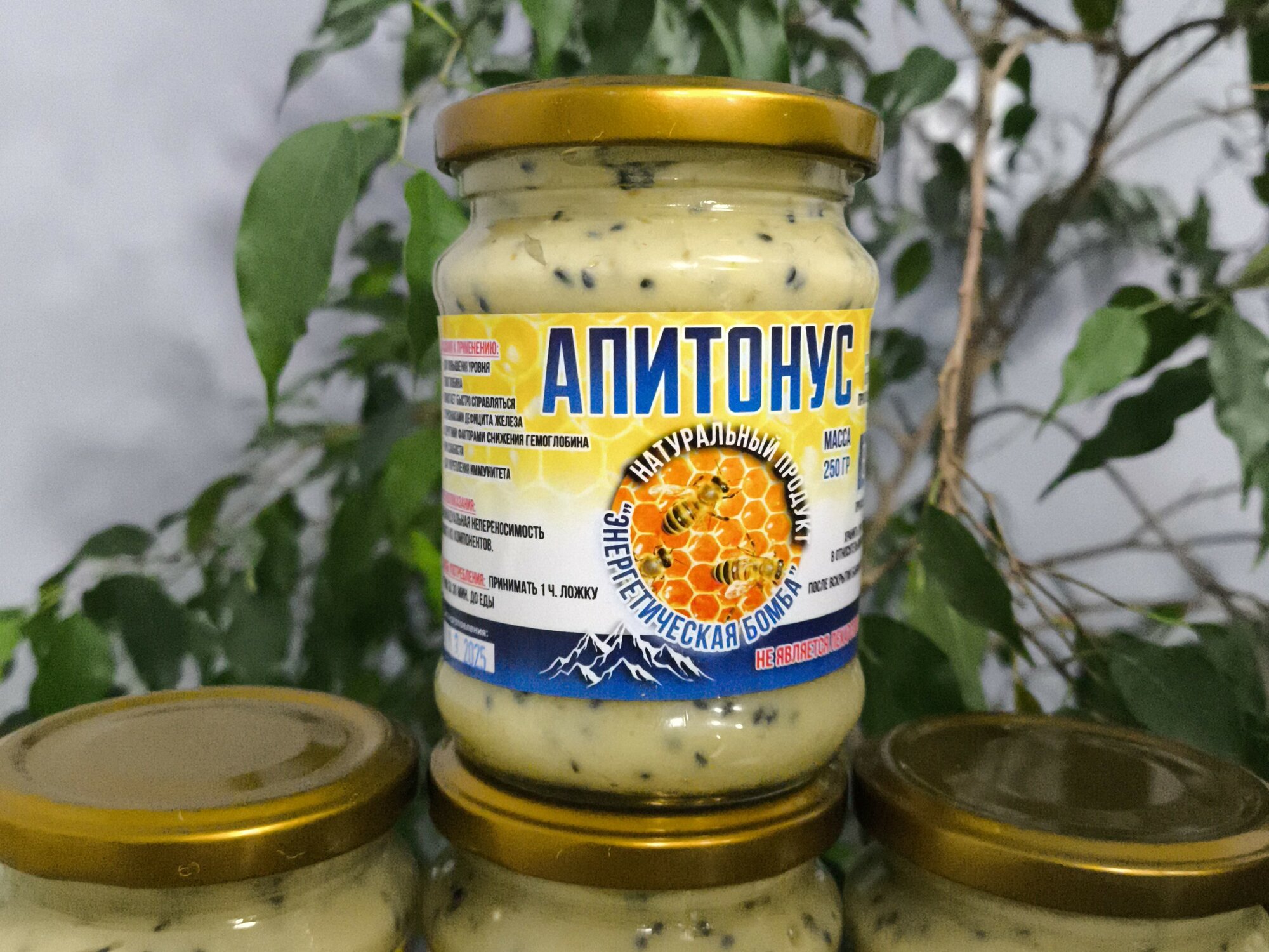 Апитонус для повышения уровня гемоглобина, при слабости, 250гр