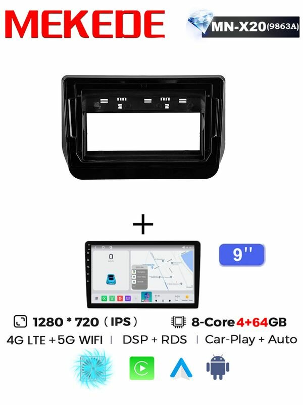 Магнитола 9" Mekede MN X20 Pro 4/64 Gb Hyundai H1 2 Grand Starex TQ 2017-2022 carplay