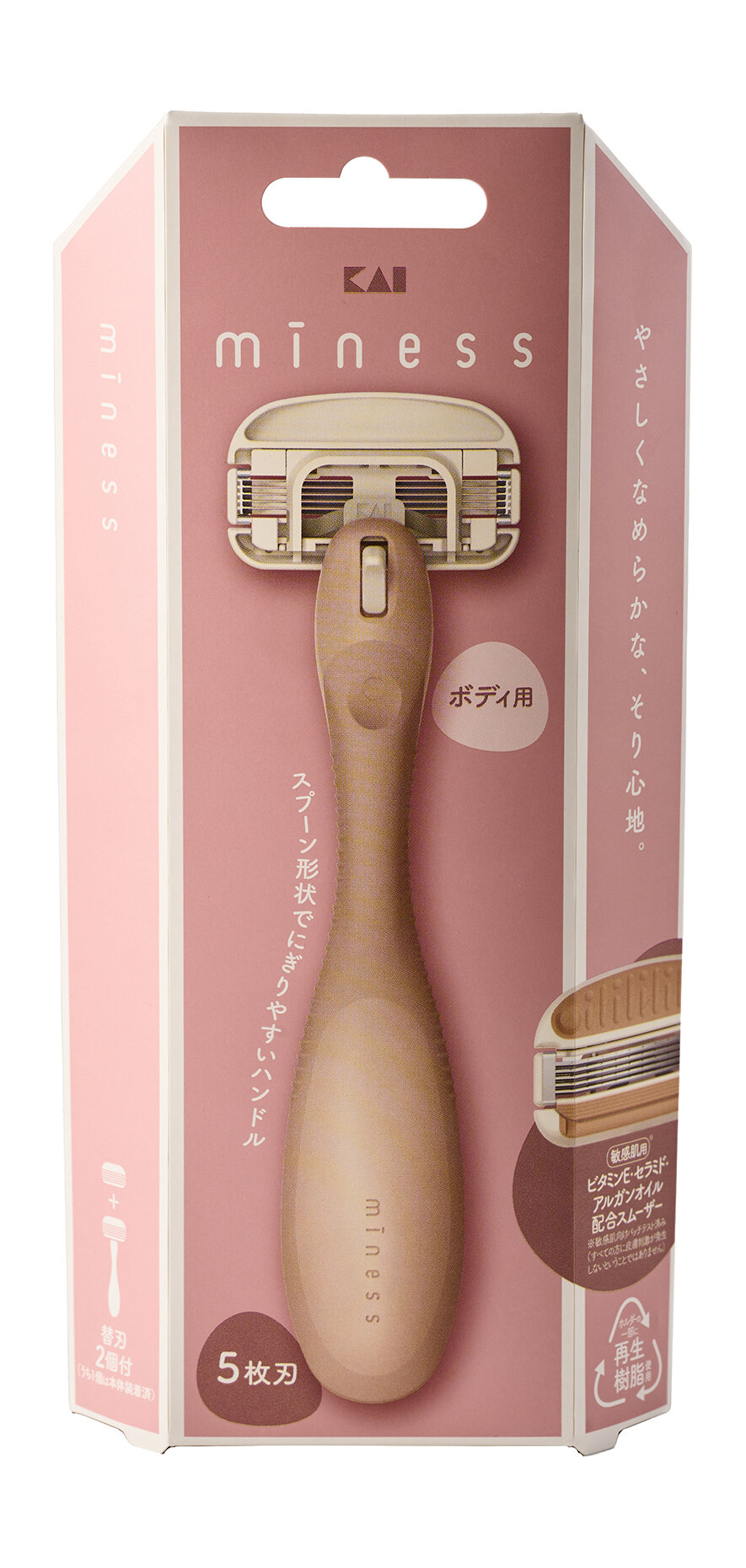 MINESS Станок для бритья женский с 2 сменными кассетами