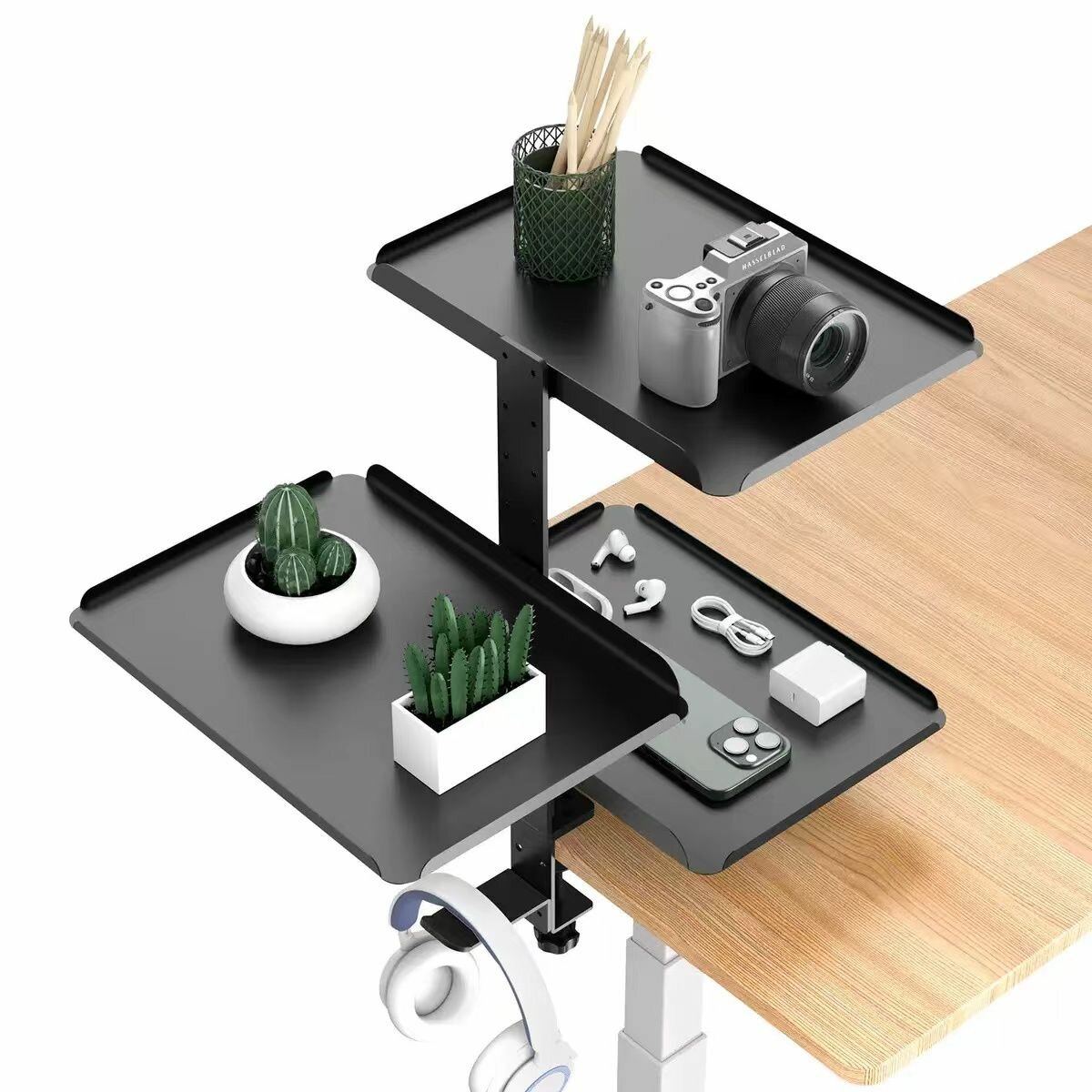 Полка Надстройка на стол/Компактная полка для книг в стиле железных изделий для рабочего стола и хранения в гостиной