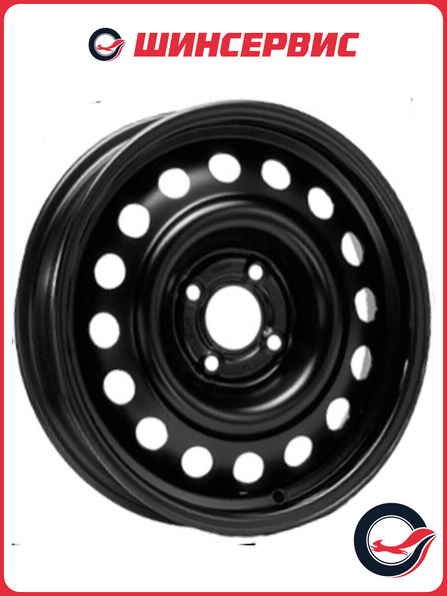 Стальной колесный диск TREBL 9507 R16x6.0J 4x100 ET40 ЦО56.6 для автомобиля