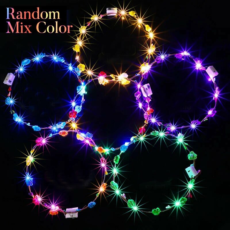LED цветочные венки, Random Mix Colors, 50Pcs