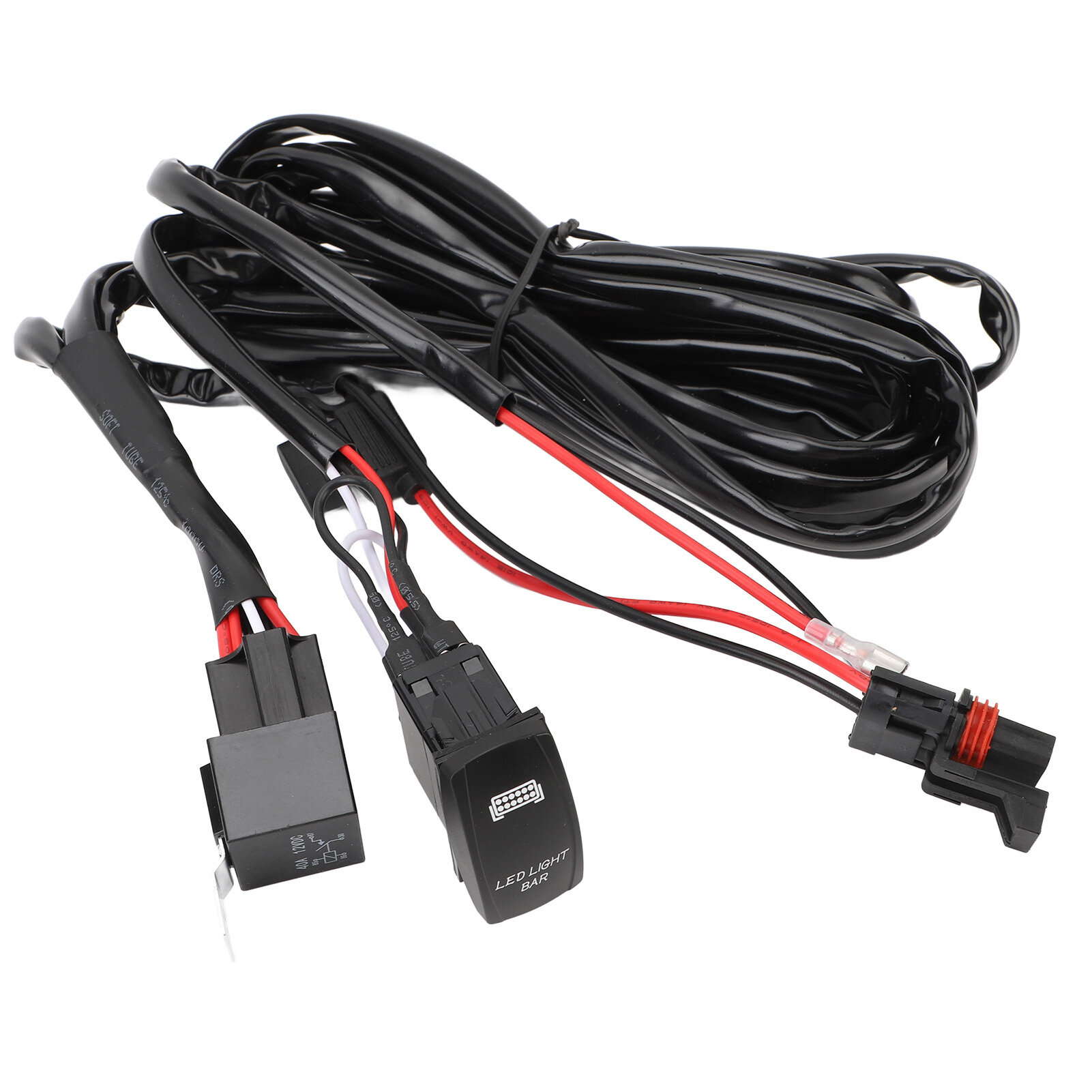 Комплект проводов для светодиодной балки UTV DC12V 300 Вт 14AWG, 1 провод, подключение по принципу Plug and Play, с шиной Pulse Bus.
