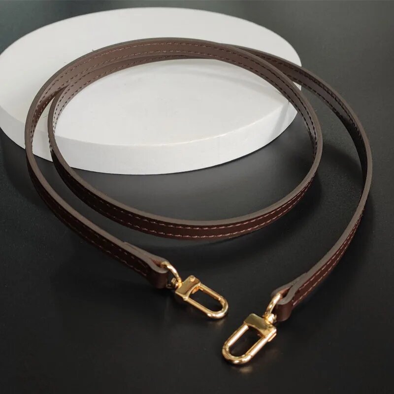 Наплечная Сумка из коровьей кожи, ремешок для LV-сумки, длинный ремень через плечо, Женская сумочка, аксессуары для ремня Coffee W1.1cm L110cm