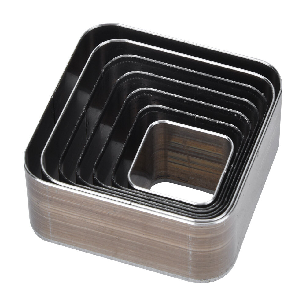 7 шт. 20-50 мм квадратный вырубной нож для кожи, шаблон формы для вырубки кожи