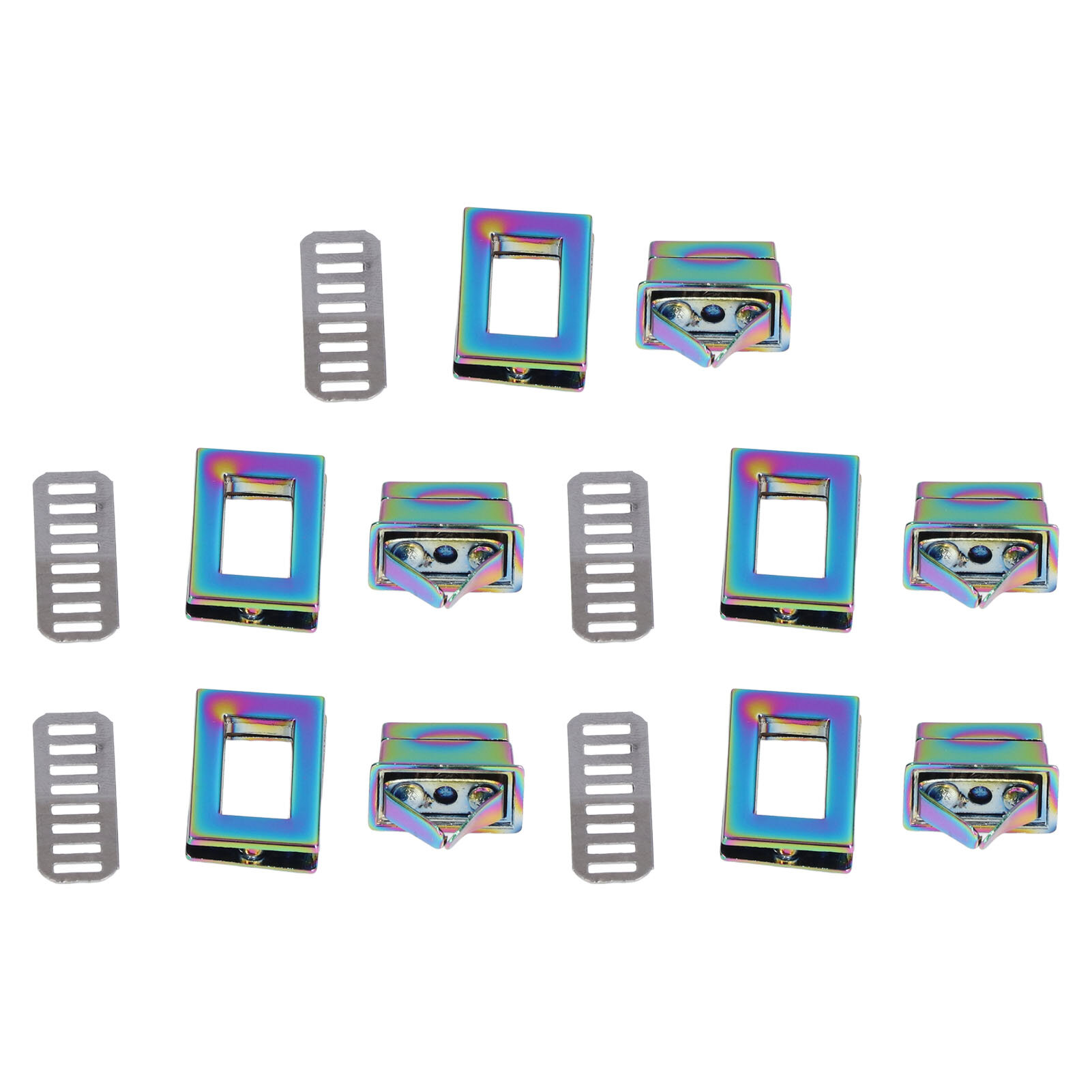 5 комплектов поворотных застежек, разноцветные, прямоугольные, прочные, изысканные, для сумок, кошельков и портмоне, сделанных своими руками.