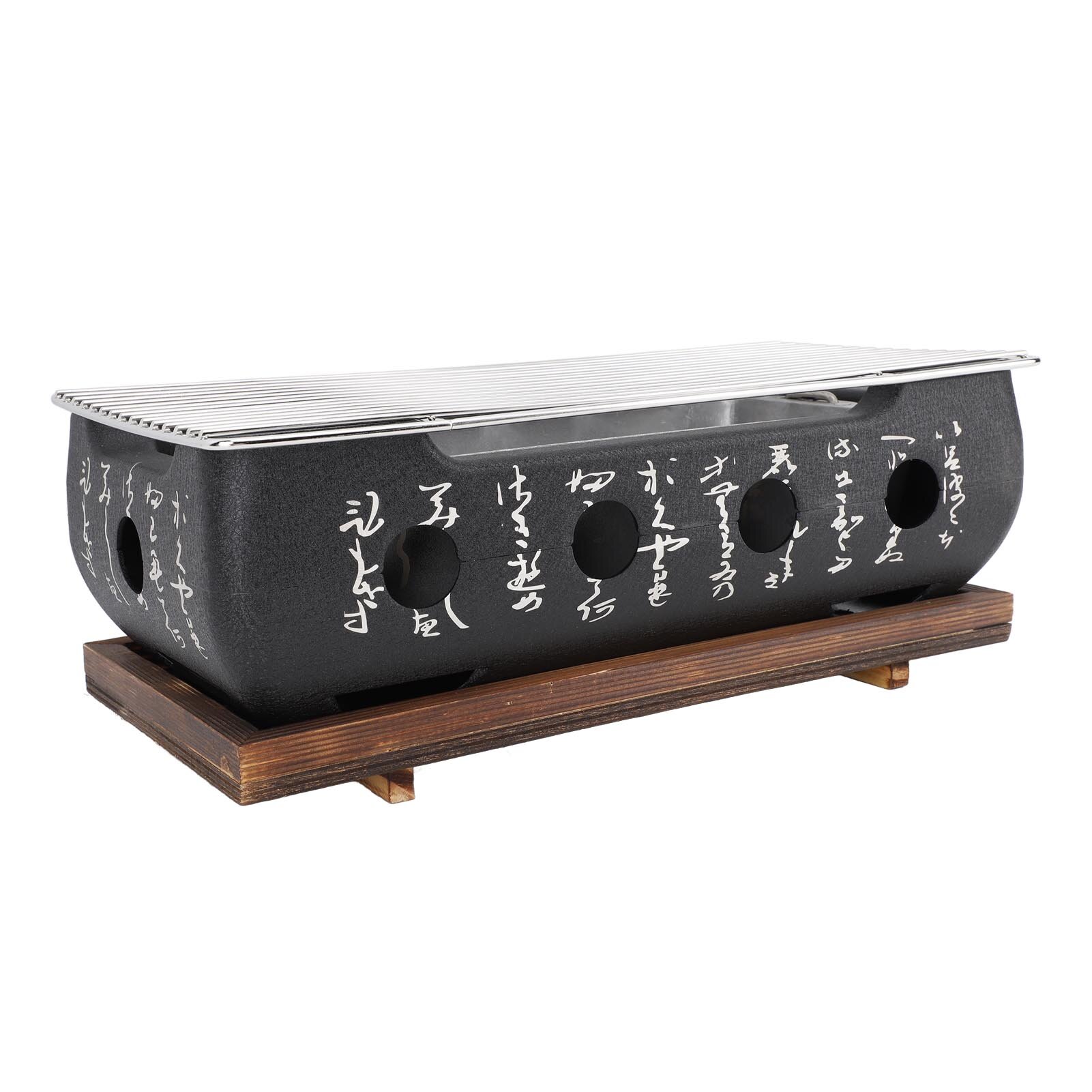 Плита-гриль для барбекю в японском стиле, угольная печь для барбекю, прямоугольная каллиграфия, быстрый нагрев, проволочная основа для гриля из алюминиевого сплава для кемпинга XL