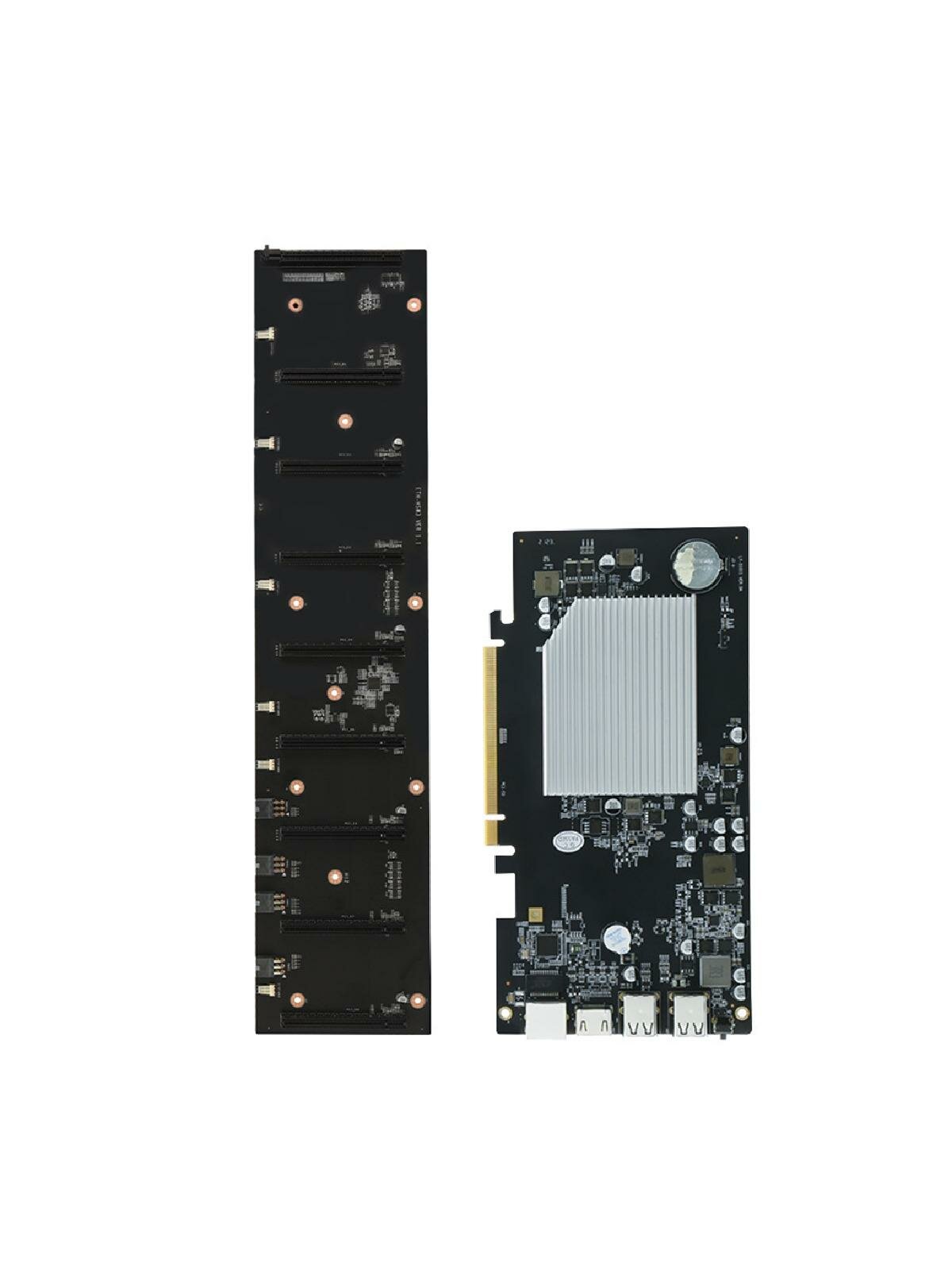 ETH-HSW3 Miner Motherboard Kit Support DDR3 Sodimm Intel4 MSATA 8PCIE 16X 4 USB 67mm Large Space Fast Heat Dissipation