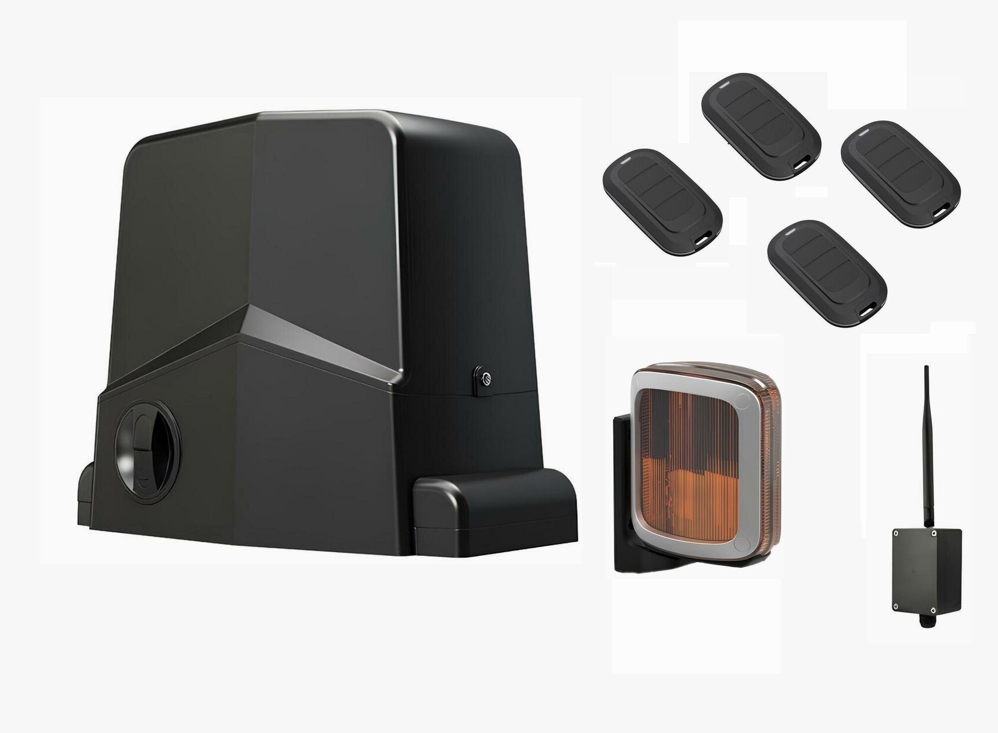 Автоматика для откатных ворот ARW-1000MKIT LA-BT-T4, комплект: привод, сигнальная лампа, 4 пульта, Bluetooth-модуль