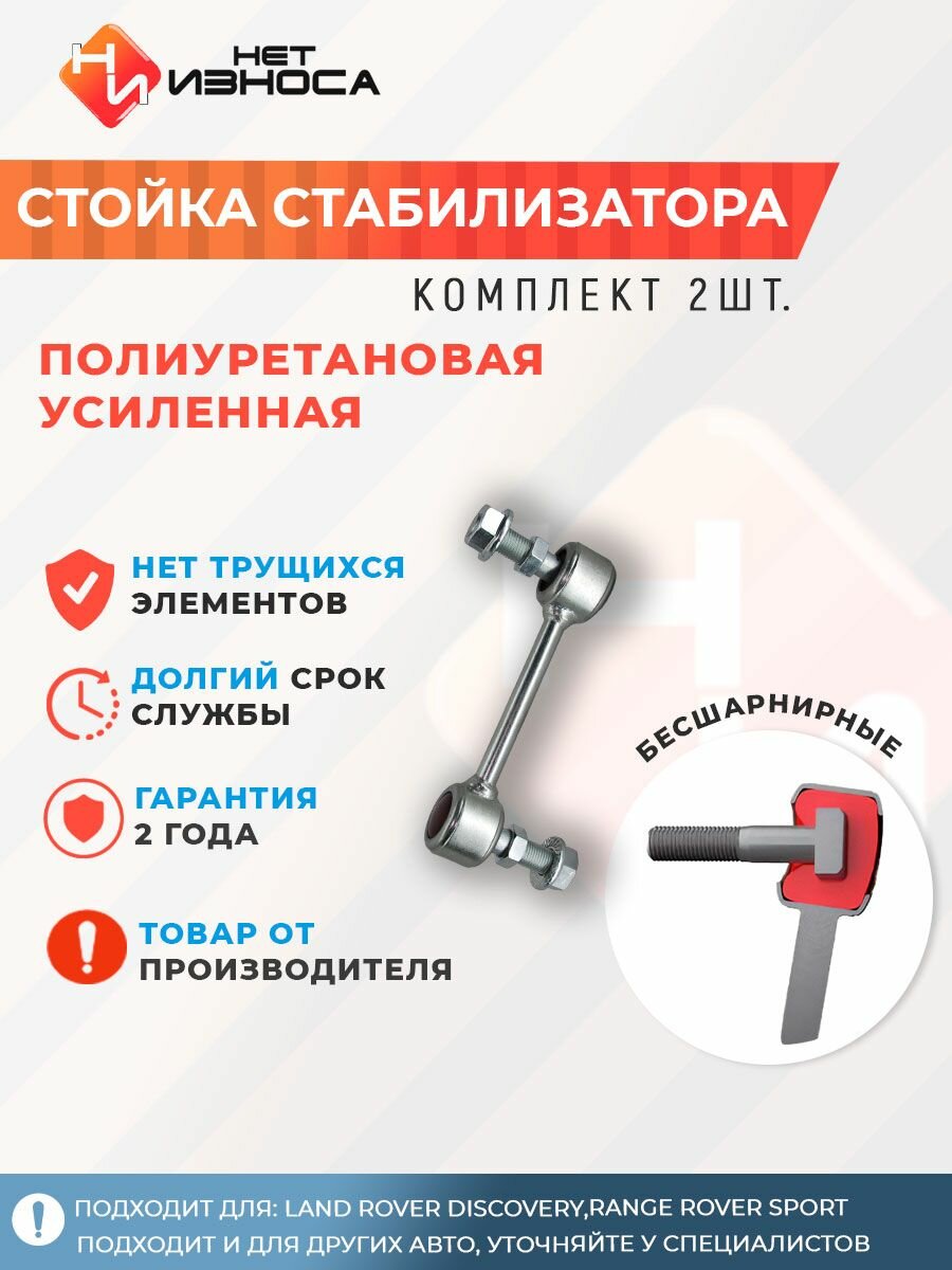 Стойки стабилизатора усиленные полиуретановые NL195 (комплект 2 шт) Land Rover DISCOVERY, RANGE ROVER SPORT