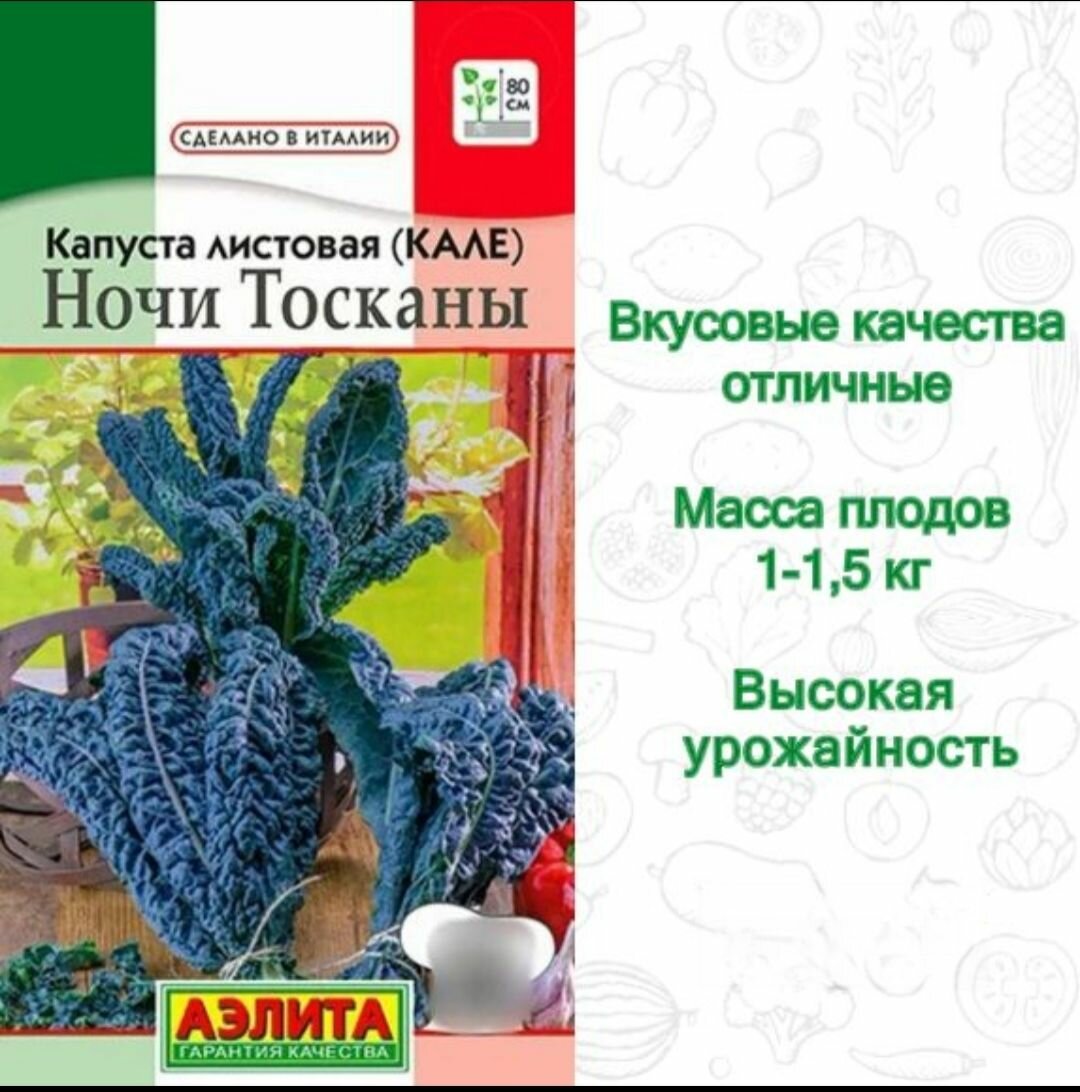 Капуста листовая (кале) Ночи Тосканы (0,2г)