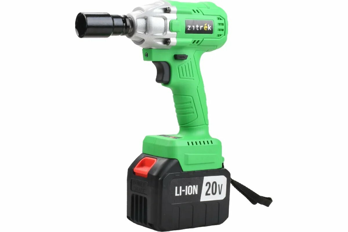 Гайковерт аккумуляторный бесщеточный ударный Zitrek Crusher 20-Li (20В, Li-ion 2x6.0Ач, з/у, кейс) 063-4372