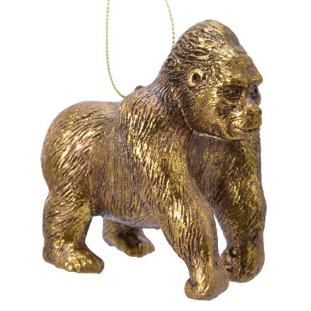 Елочная игрушка Golden Jungle: Горилла 9 см, подвеска, Kaemingk, 515386-3