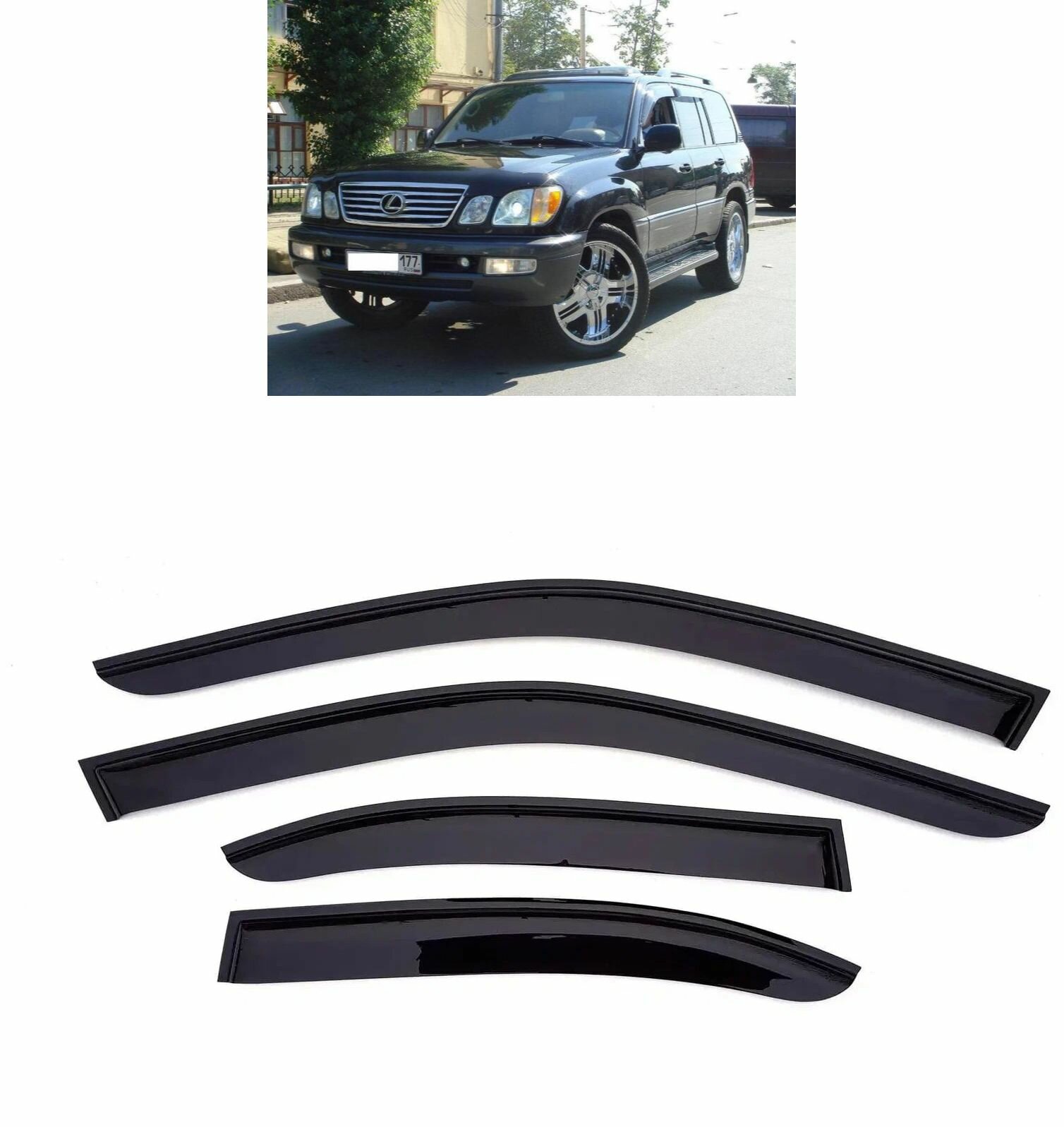 Дефлекторы боковых окон LEXUS Лексус LX 470 / L.Cruizer Ленд Крузер 100 (1998-2007)