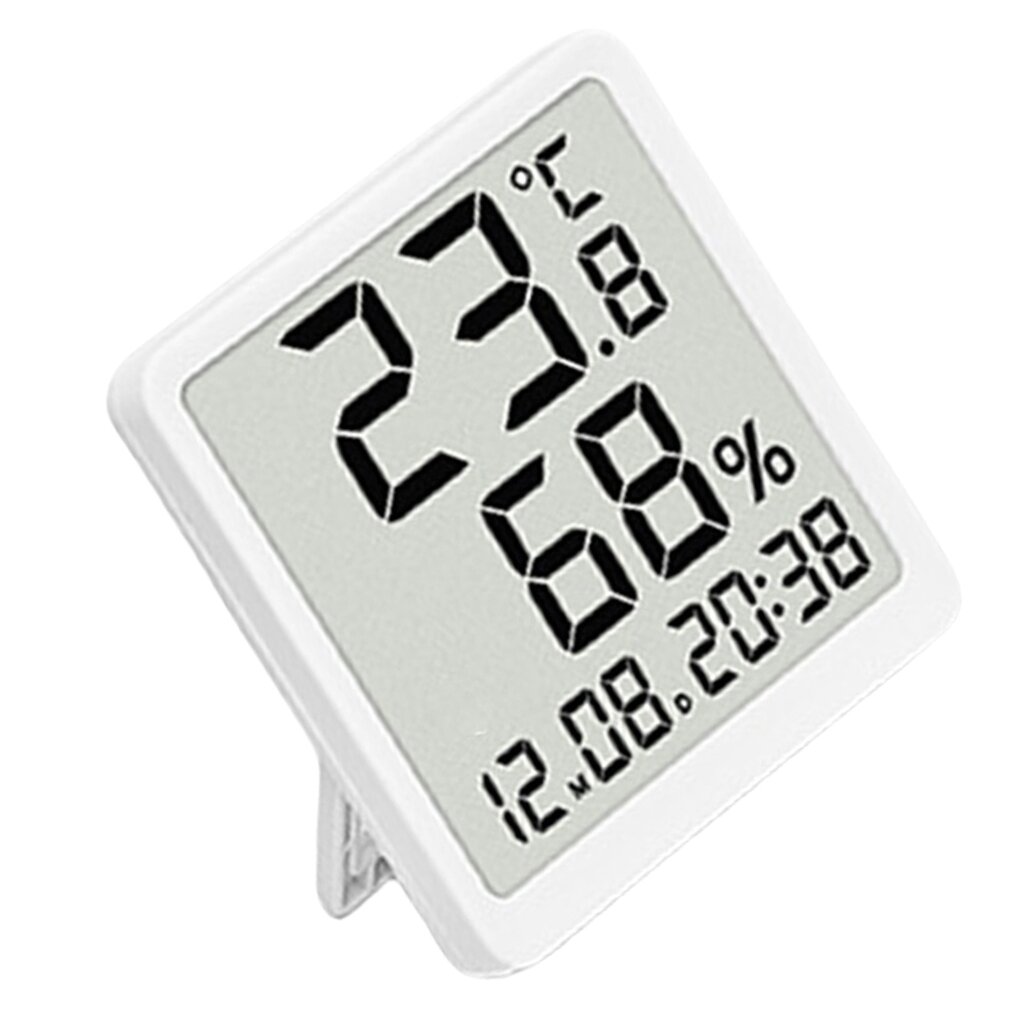 Колокол, Супертонкий цифровой термометр и гигрометр для дома - белый, 1 шт.