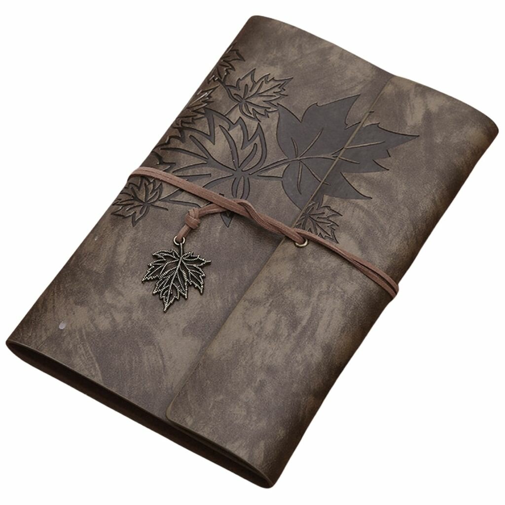 Записная книжка, A5 винтажный блокнот с пустыми страницами из крафт-бумаги - коричневый