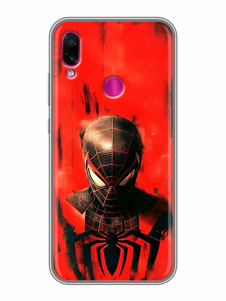 Чехол для Xiaomi RedMi Note 7 с принтом Spiderman Человек паук (Сяоми Редми Ноут 7)