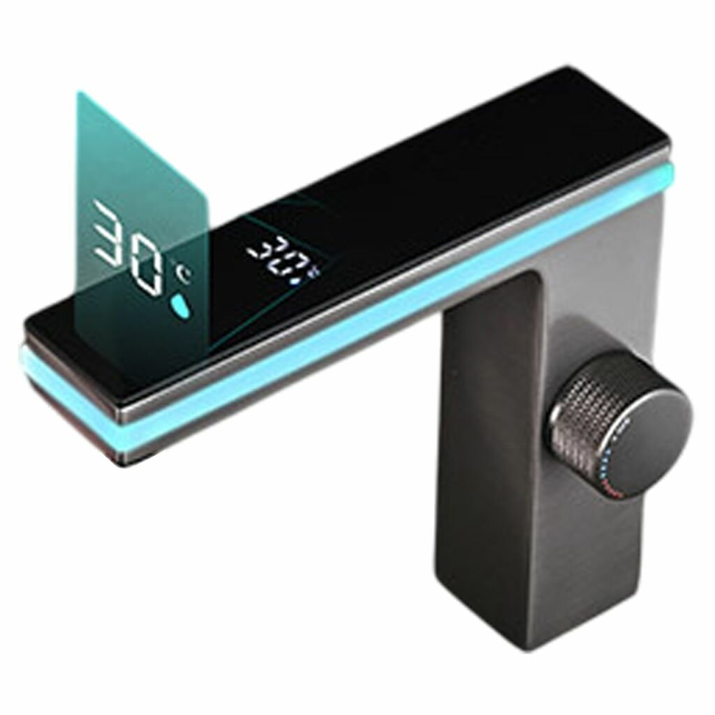 Умный LED смеситель для ванной с цифровым дисплеем температуры