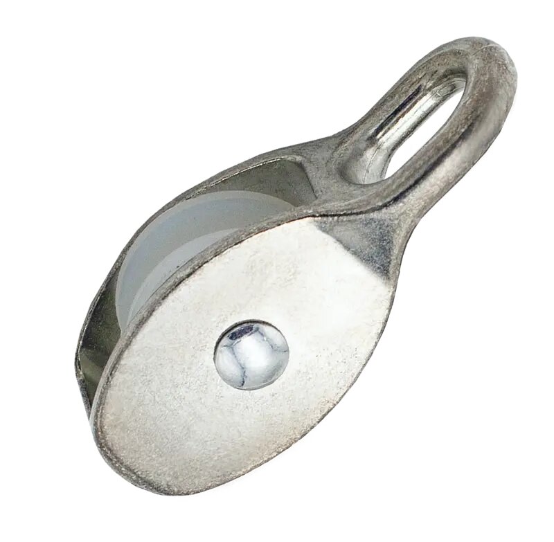 Блок одинарный с проушиной и шкивом 3.5x50 мм сталь оцинкованная 1 шт.