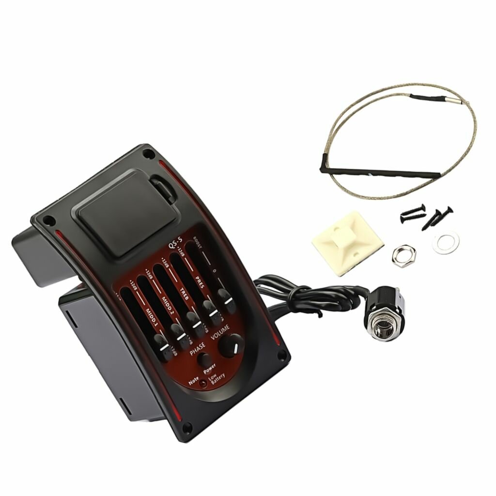 Аксессуар для струнных, Акустическая гитара предусилитель EQ QS-5, 1 комплект