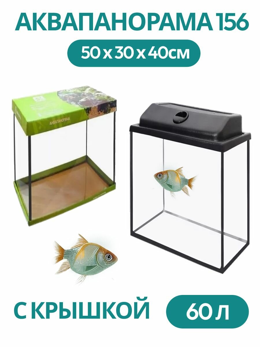 Аквапанорама 156 Аквариум с крышкой 60л