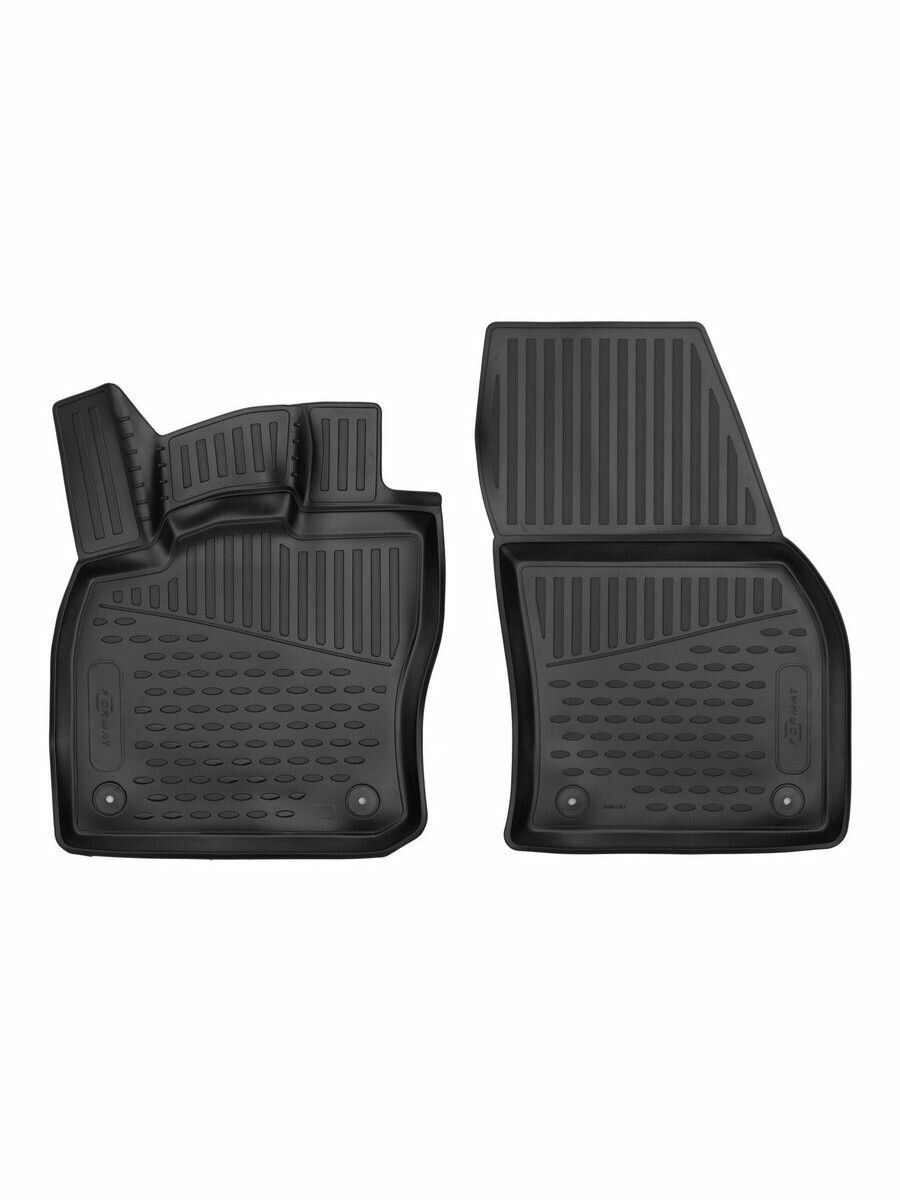 Коврики 3D в салон для VOLKSWAGEN Caddy (V), 2021-, 2шт. (ПУ, повышенная износостойкость) / Фольксваген Кэдди