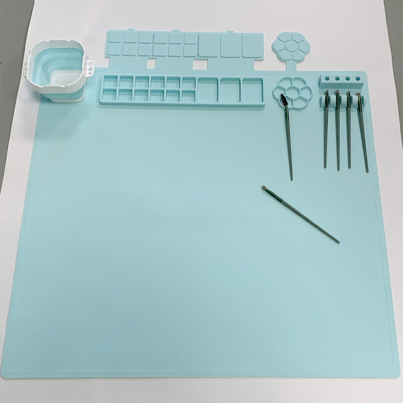 Силиконовый коврик для рисования "Пеледо", 61x70см, с чашкой, для поделок и глины