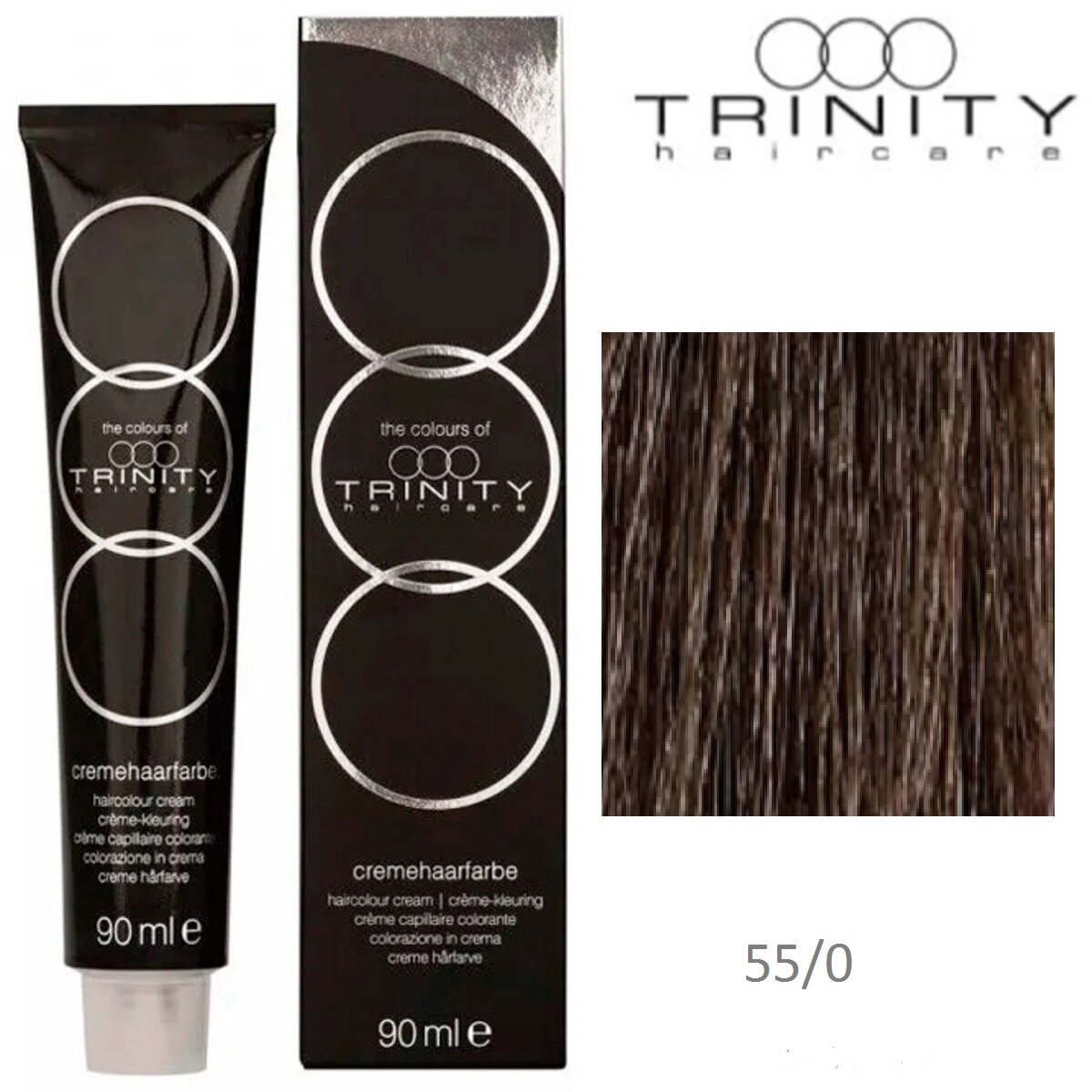 Trinity COT Тринити Крем краска для волос с кератином 55/0 светло коричневый интенсивно натуральный 90 мл