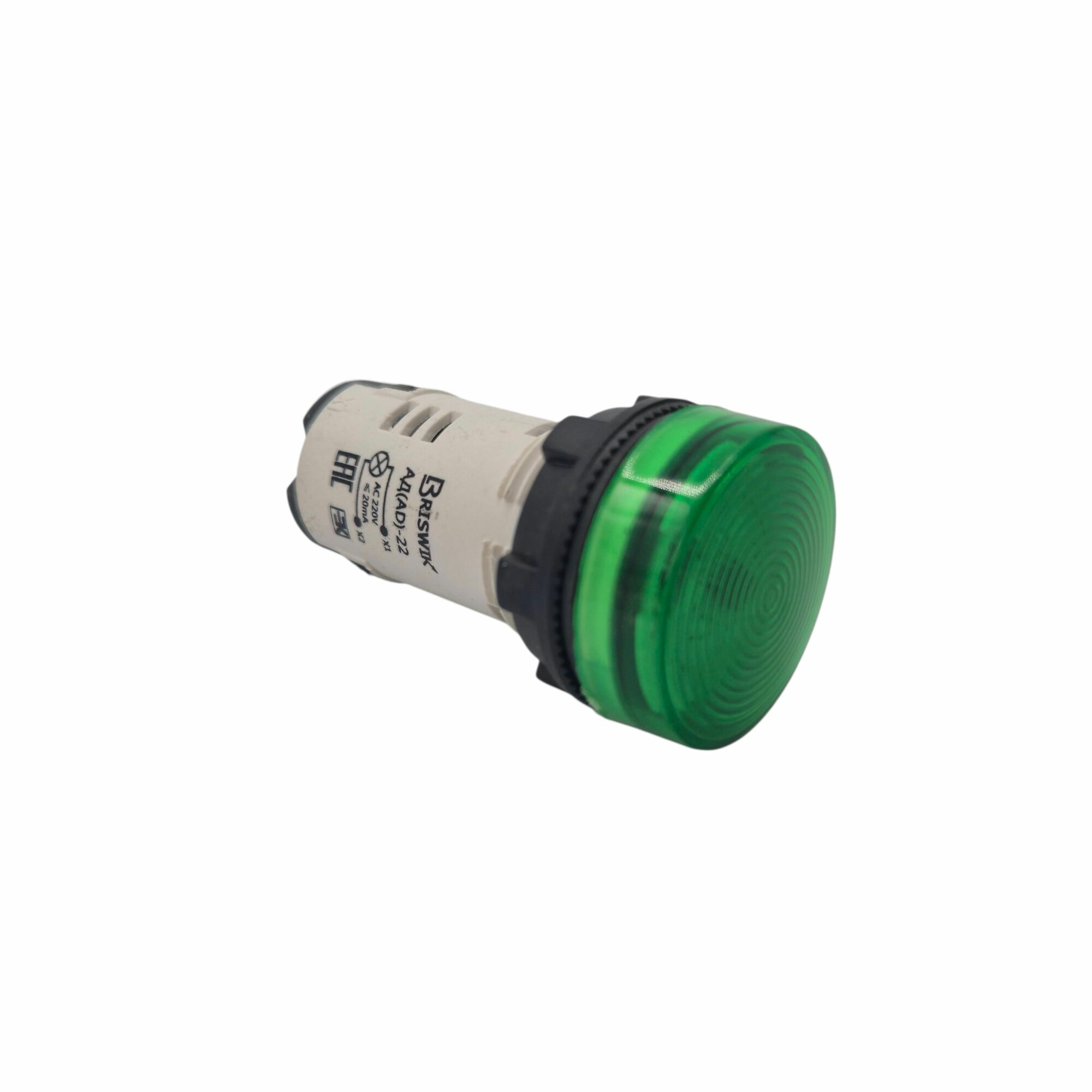 АД(AD)-22 зеленый 220В IP67 AC белый корпус Индикатор светодиодный
