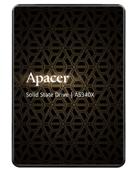 SSD 2.5" 480GB SATA3 Apacer AS340X (AP480GAS340XC-1) (550/520, IOPS 87/80K, MTBF 1.5M, 3D TLC, 280TBW, 0,53DWPD, RTL)