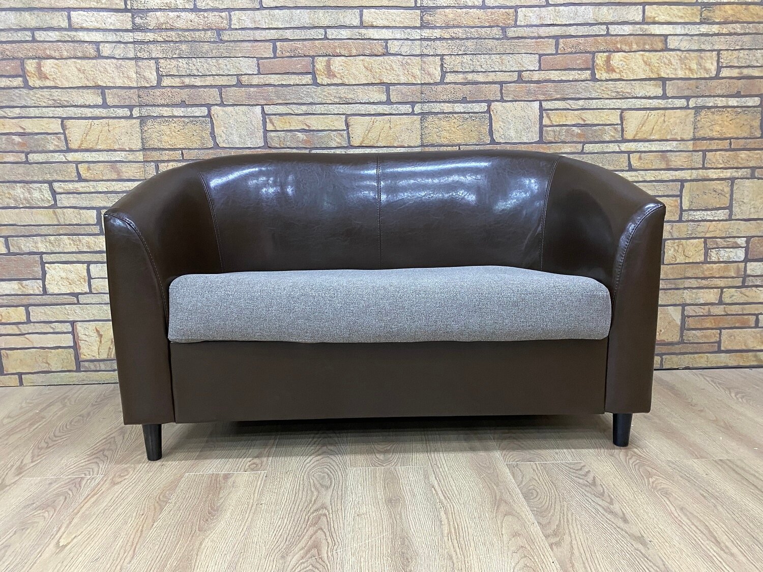 Диван GRUPPO 396 монти размер: 130 х 68 см, комбинированный цвет коричнево-серый №А-26