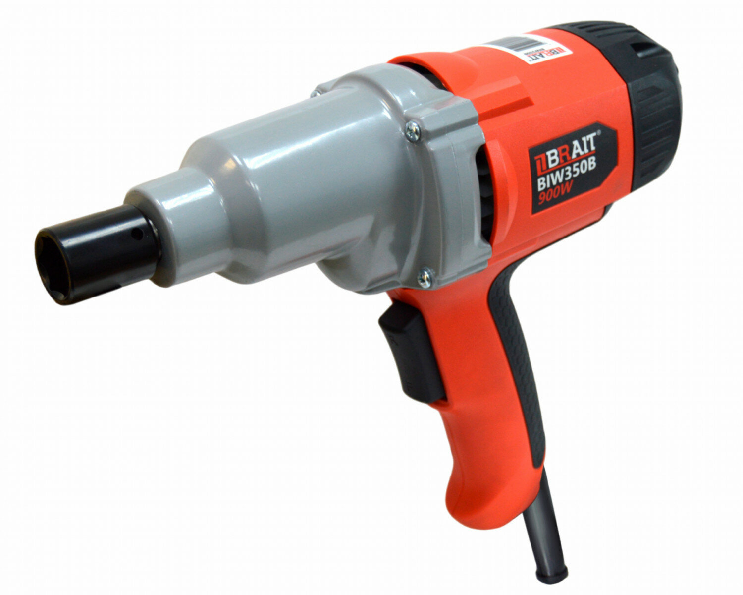 Гайковерт BRAIT "BIW350B", сетевой, 470Вт, 320Нм, антивибрационный, в кейсе, красный