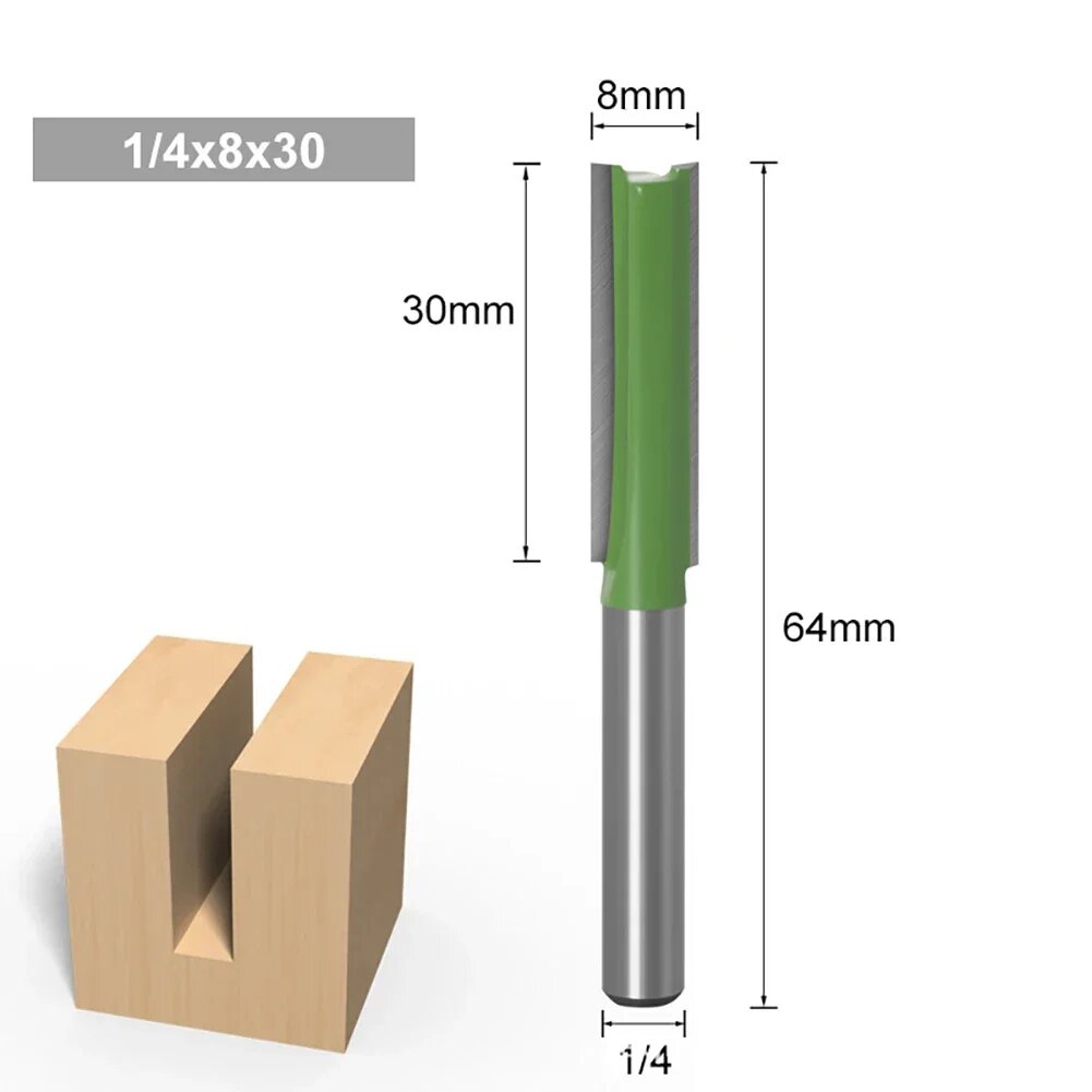 Фреза для дерева 3-12 мм, диаметр 6 мм, прямая бита, карбид вольфрама, 447518 1 4x8x30mm