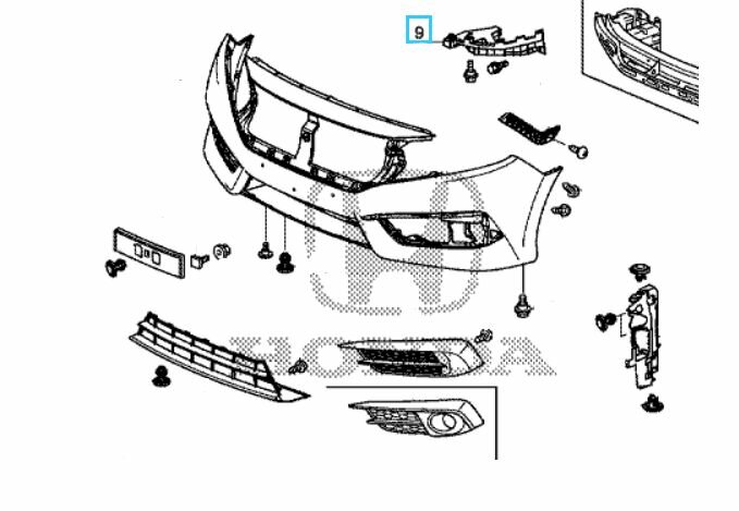 Балка, прав. часть передн. бампера; верхн; Артикул Honda: 71140TBAA00 (Оригинал)