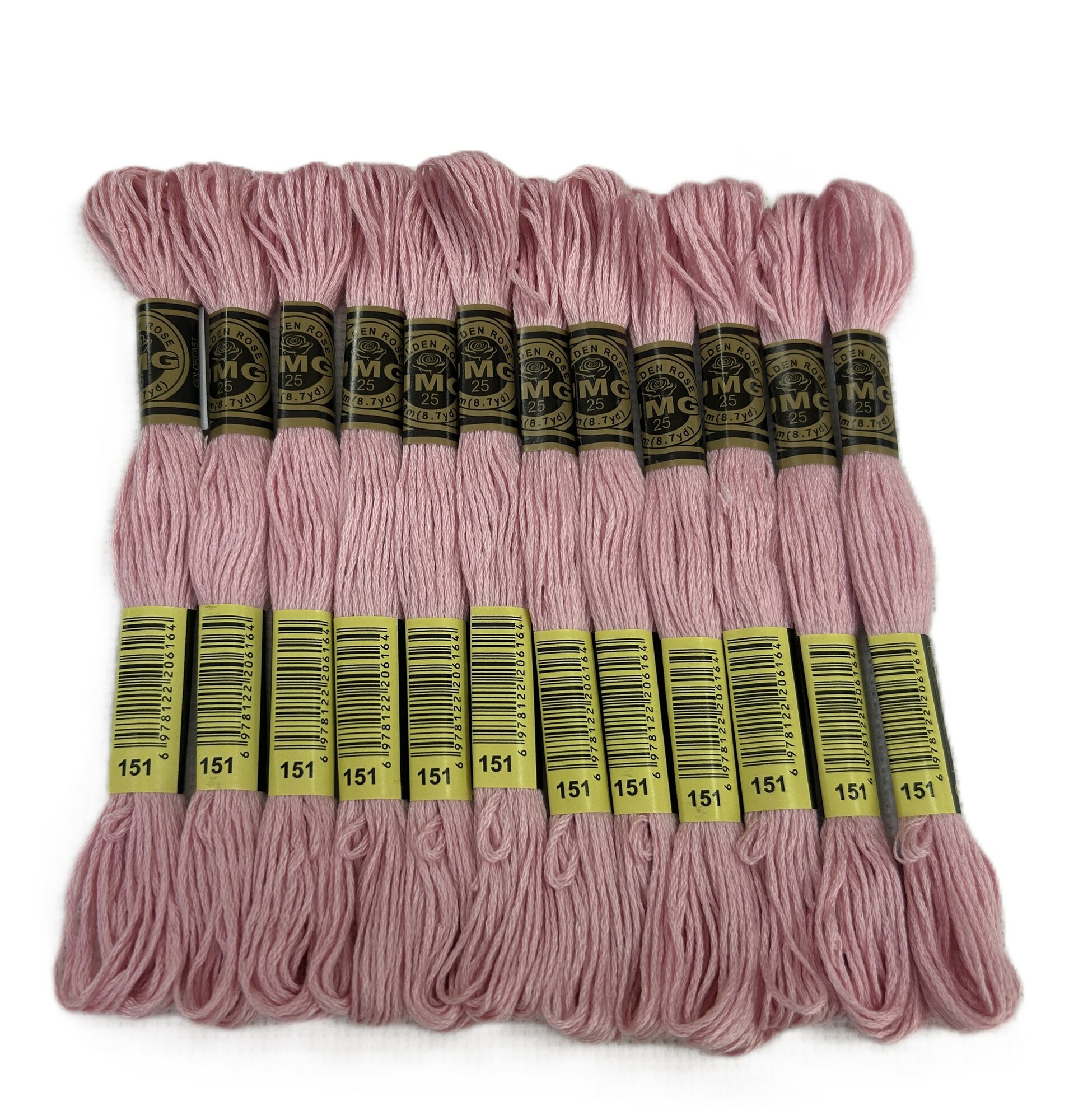 Нитки для вышивания JMC мулине (150-3866) 100% полиэфир 12 штук x 8 м