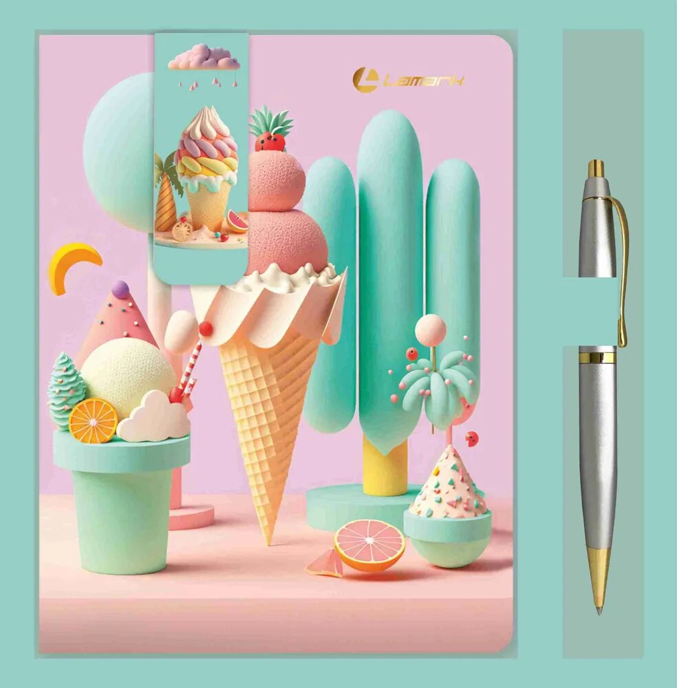 Набор подарочный Lamark Воздушная нежность тетрадь магнитная закладка ручка GF0002-03