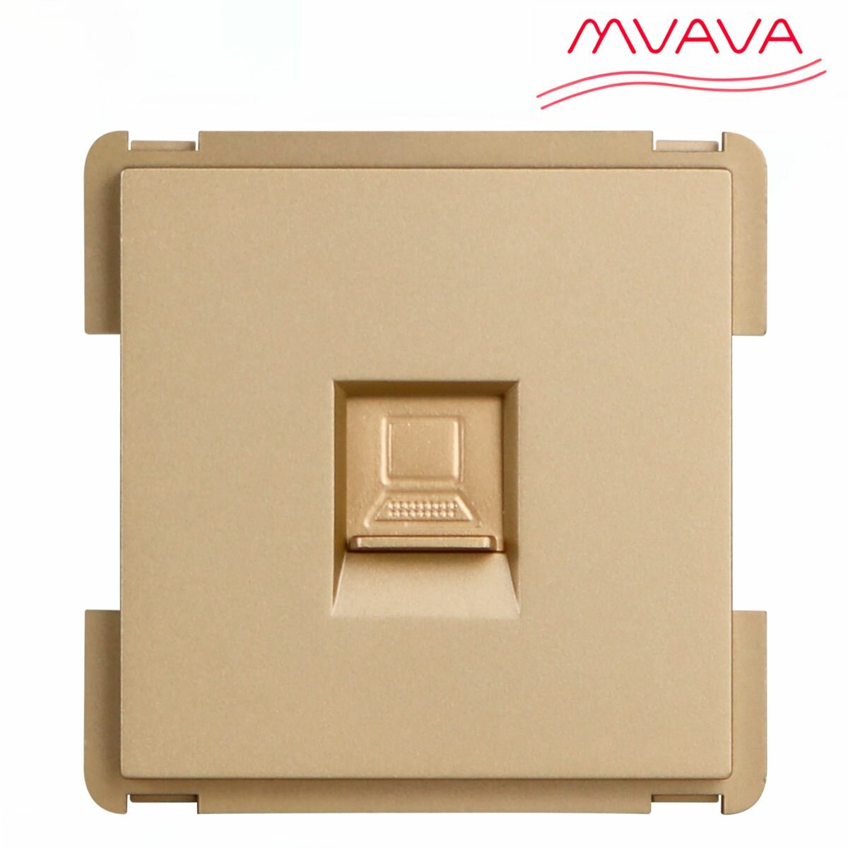 Механизм розетки интернет RJ-45, Cat6, цвет золотой