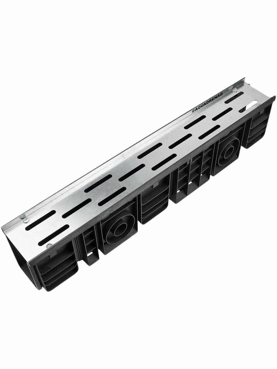 Лоток водоотводный пластиковый Aquadrenag ЛВП Classic Stone AQD-S DN100 H202 (комплект)