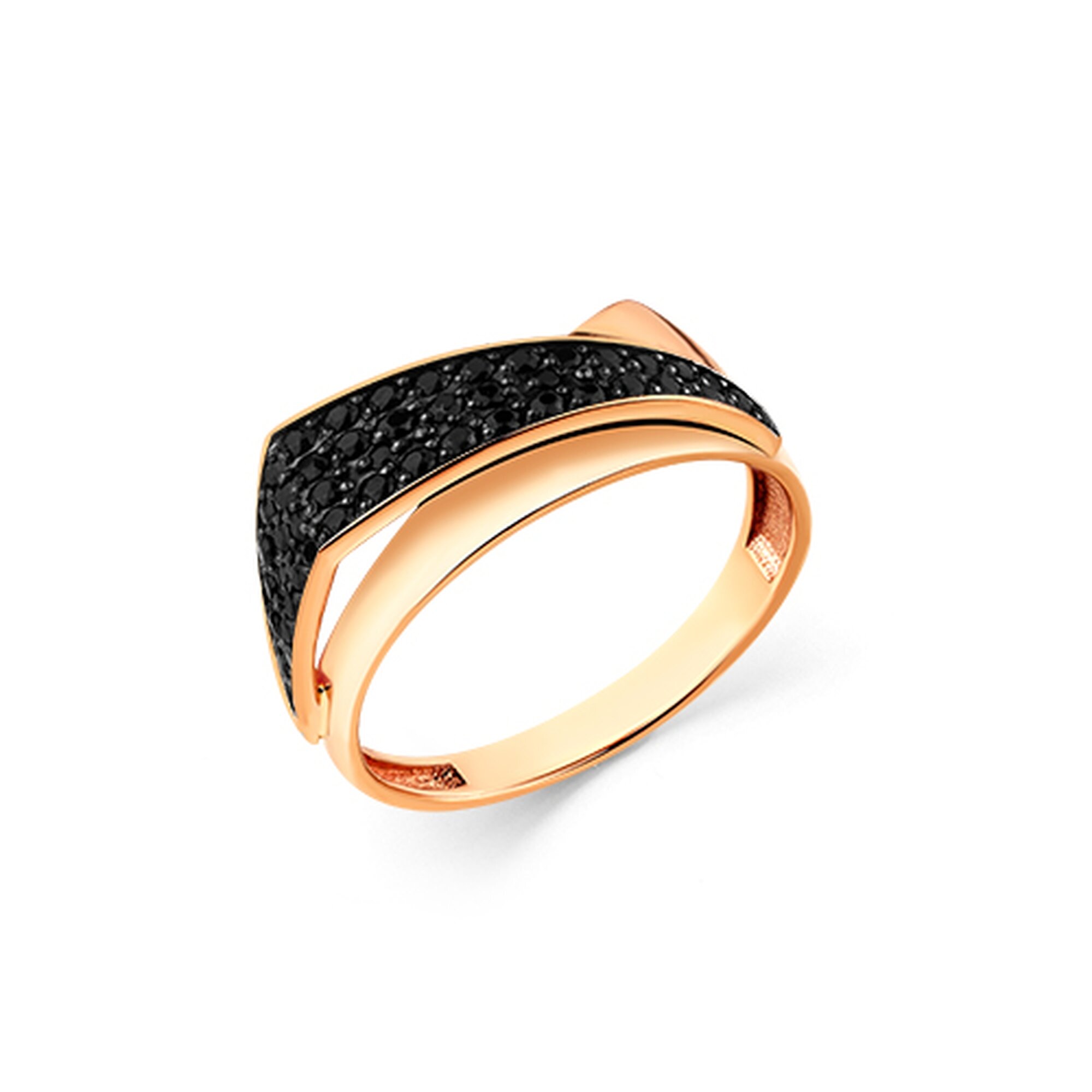 Кольцо, красное золото, 585 проба, шпинель