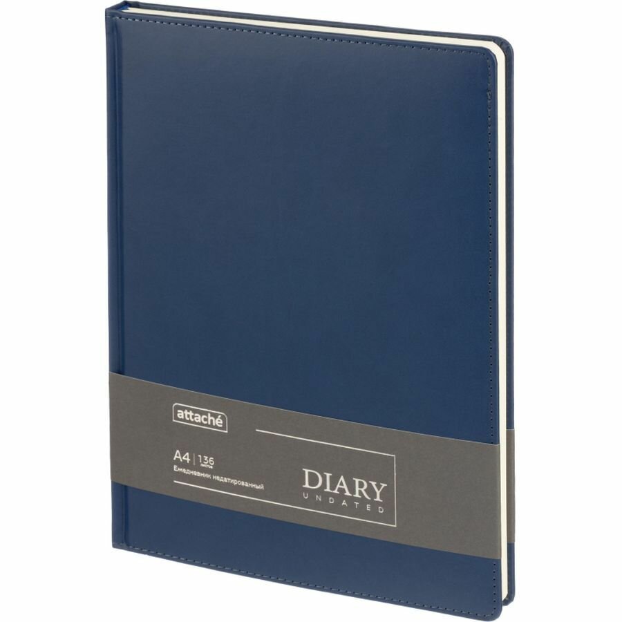 Ежедневник недатированный ATTACHE Classic А4, 136л, синий