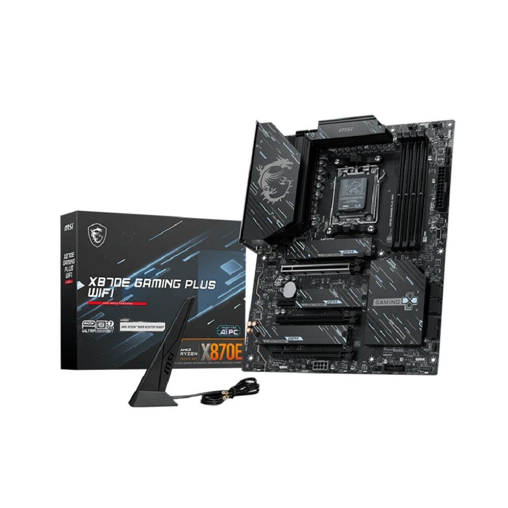 MSI Материнская плата X870E GAMING PLUS WIFI Socket AM5 4хDDR V 3хM.2