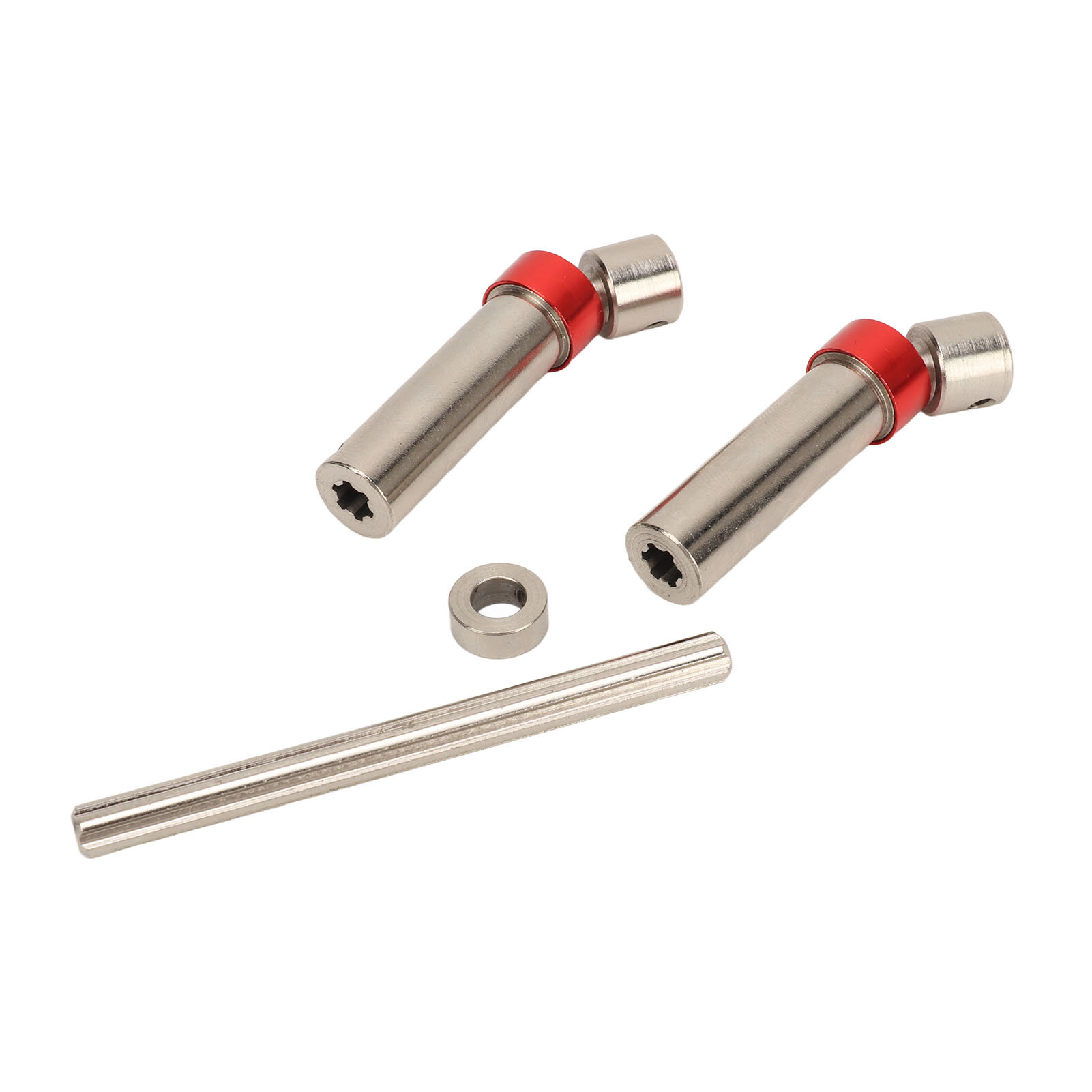 Стальной центральный приводной вал 110-160 мм для RC моделей с большим углом передачи, тяжёлое исполнение для автомобилей 1/10, серебристый