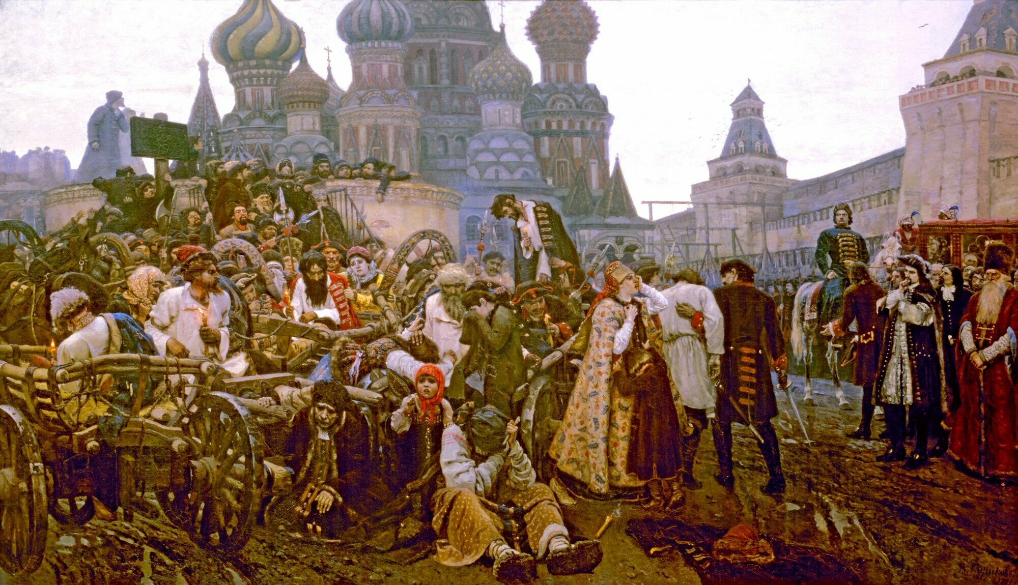 Картина Сурикова Василия Утро стрелецкой казни 80х46 см