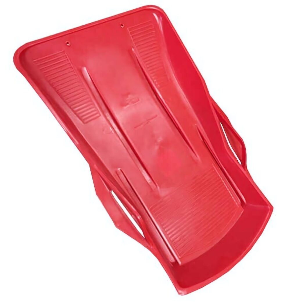 Сани пластиковые большие 90см, разноцветный принт, с удобными ручками и полозьями