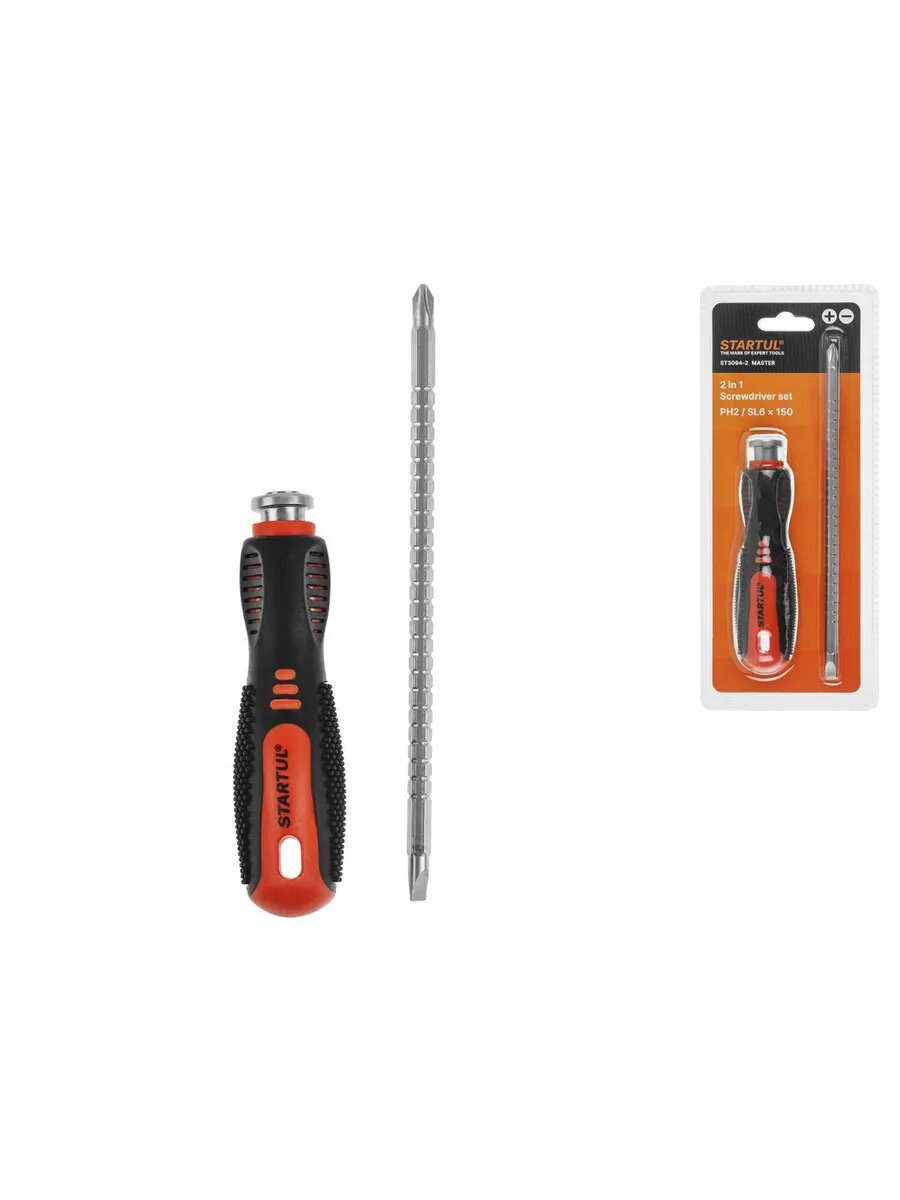 Отвертка комбинированная PH2/SL6 150 мм STARTUL Master (ST3094-2)