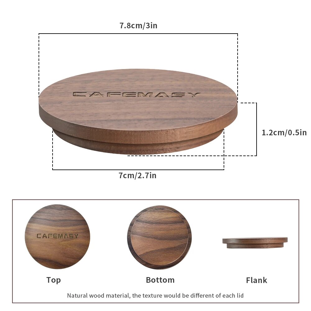 Крышка бункера для кофемолки CAFEMASY walnut lid