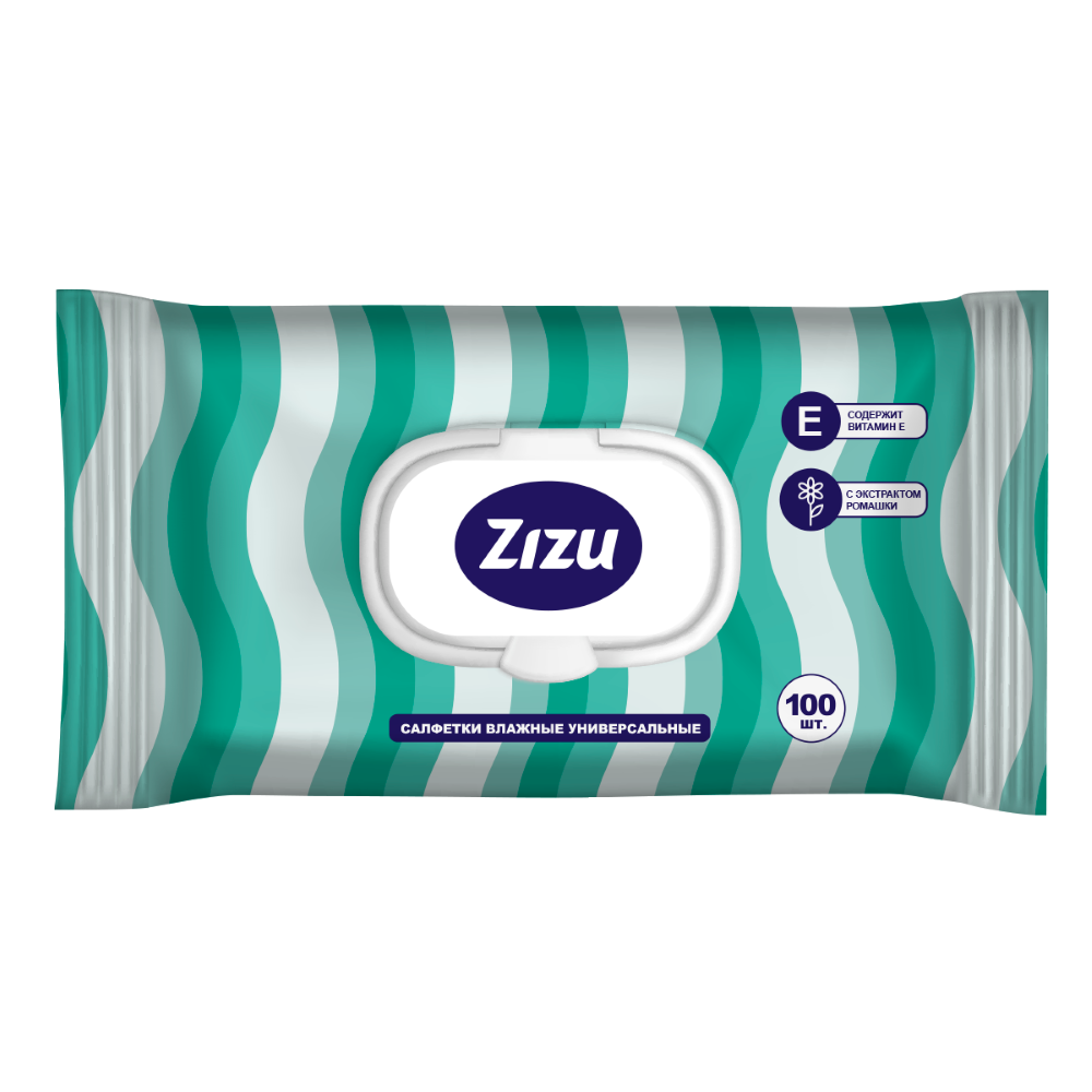 Zizu салфетки влажные универсальные с витамином е 100 шт./эркафарм/