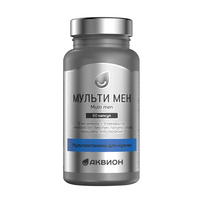 Аквион мультивитамины для мужчин капс 930мг №60