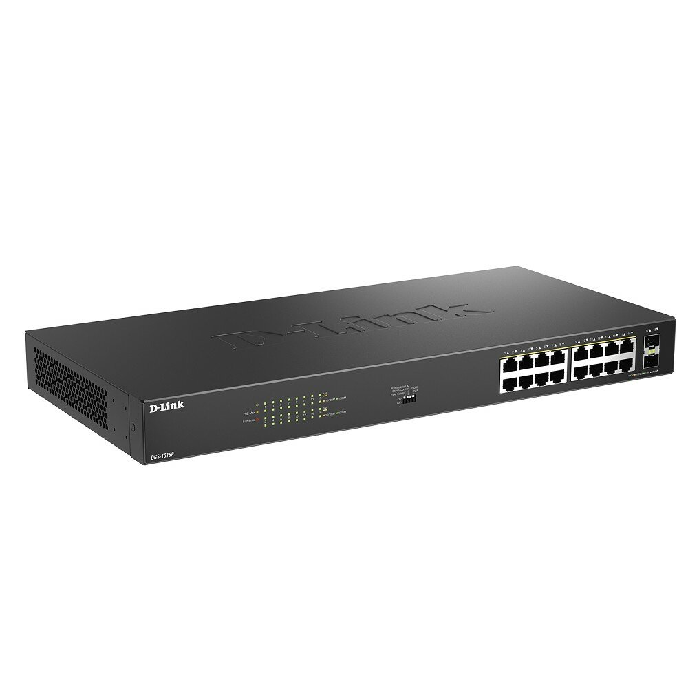 Коммутатор PoE DGS-1018P/B1A D-Link Неуправляемый 18 портов 1000 Мбит/сек — фото 1