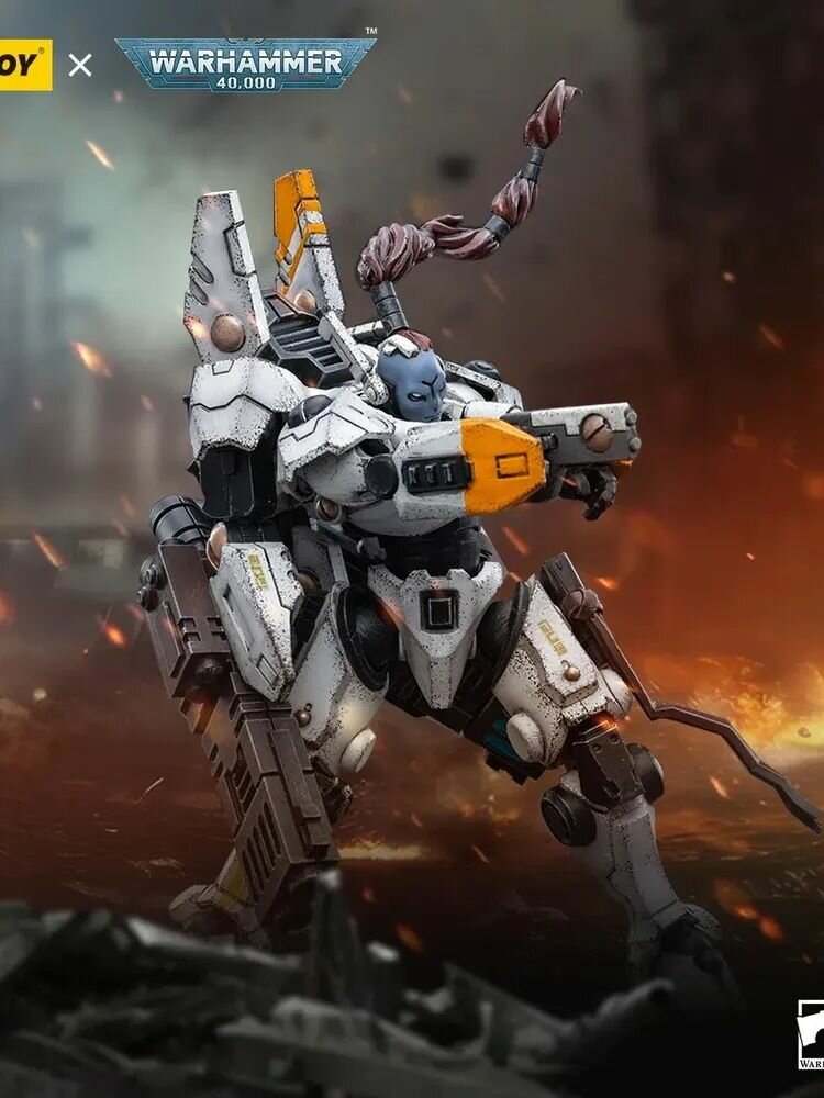 Фигурка JOYTOY Warhammer 40k, Commander Shadowsun, пластик, серый металлик